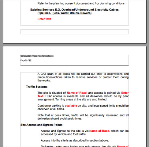 Construction Phase Plan Templates